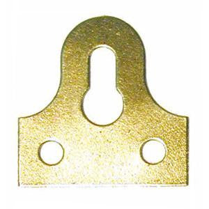 Mirror fixing with slot in brass plate – ABC Ironmongery