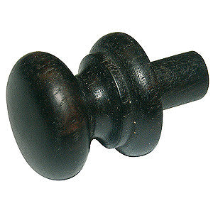 Ebony knob 18mm diameter with spigot fixing – ABC Ironmongery